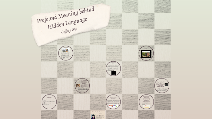 Profound Meaning behind Hidden Language by Jeffrey Wu