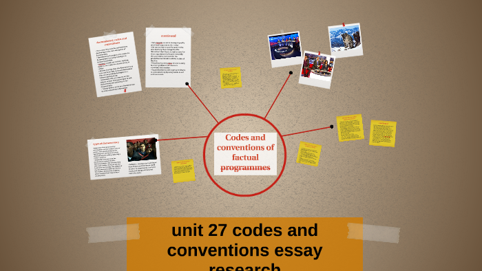 unit 27 codes and conventions essay research by amber winspear on Prezi