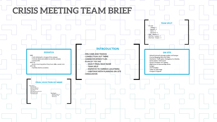 CRISIS MEETING TEAM BRIEF by Santos Express on Prezi