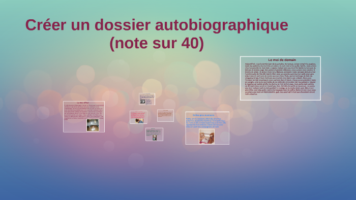 Créer un dossier autobiographique (note sur 40) by Nohémie Gilles on Prezi
