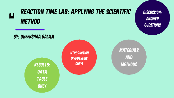 Reaction Time Lab: Applying The Scientific Method by Dheekshaa Balaji ...