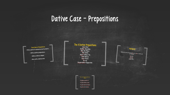 Dative Case - Prepositions by Jake McClintock on Prezi