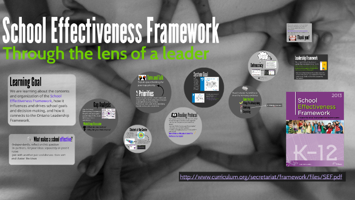 School Effectiveness Framework by Kelly Freitas
