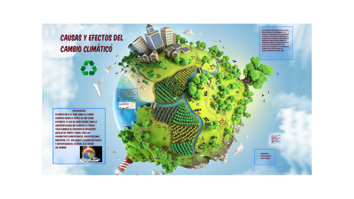 CAUSAS Y EFECTOS DEL CAMBIO CLIMÁTICO GENERADOS by derian valencia