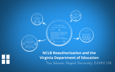NCLB Reauthorization and the Virginia Department of Education by ...