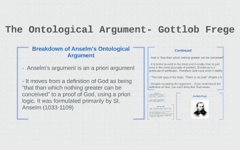 Anselm's Ontological Argument by Courtney-Taylor Archer on Prezi Next