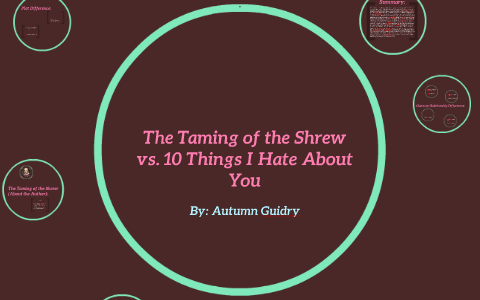 The Taming of t Shrew Vs 10 Things I Hate About You by Autumn Guidry on ...