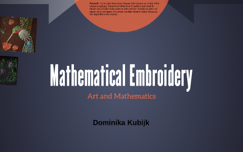Embroidery mathematical by Kali Jeść on Prezi