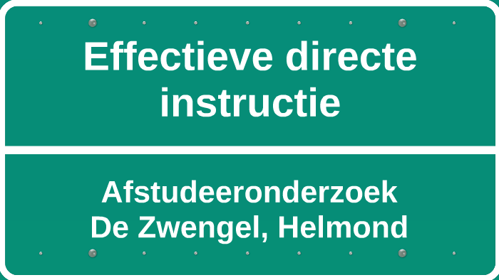 Effectieve directe instructie by Loes van Stratum on Prezi
