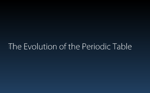 Evolution of the Periodic Table by Colby Hoover on Prezi