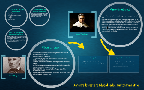 Anne Bradstreet and Edward Taylor: Puritan Plain Style by Ian Blegen on ...