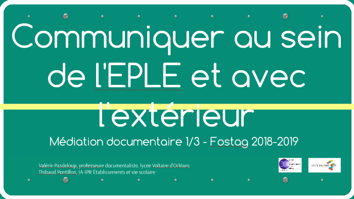 FOSTAG 2018-2019 Communiquer by 3 C Lycée Voltaire on Prezi