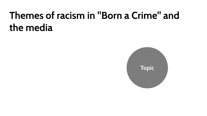 Themes of racism in "born a crime" and the media by Brendan Clarke on Prezi