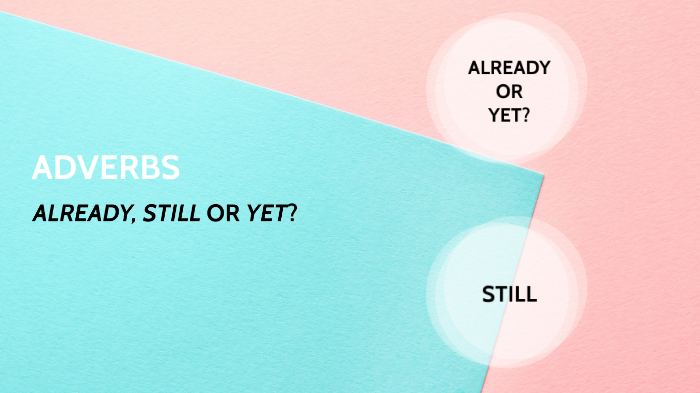 ADVERBS: already, still or yet? by Claudia López Prats on Prezi