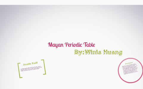Mayan Periodic Table by Winis huang on Prezi