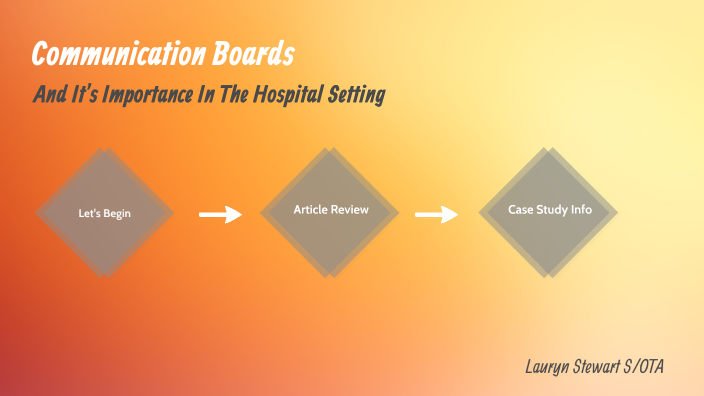 Use of Communication Boards in a Hospital Setting by lauryn stewart on ...