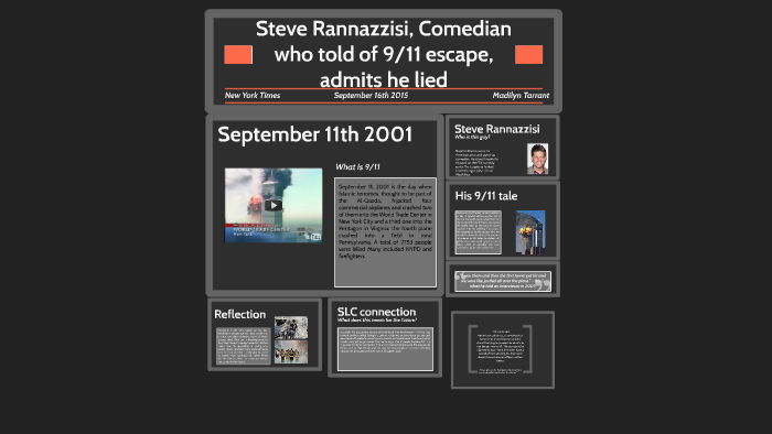 Steve Rannazzisi, Comedian who told of 9/11 escape, amits he by Madilyn ...