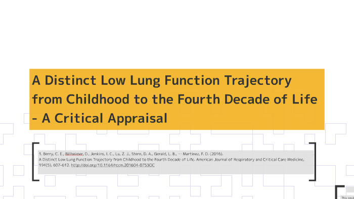 A Distinct Low Lung Function Trajectory from Childhood to th by Navya ...
