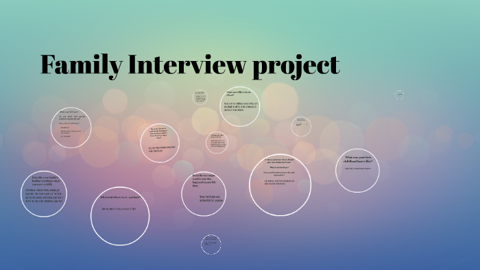 Family Interview project by christina kyzer on Prezi