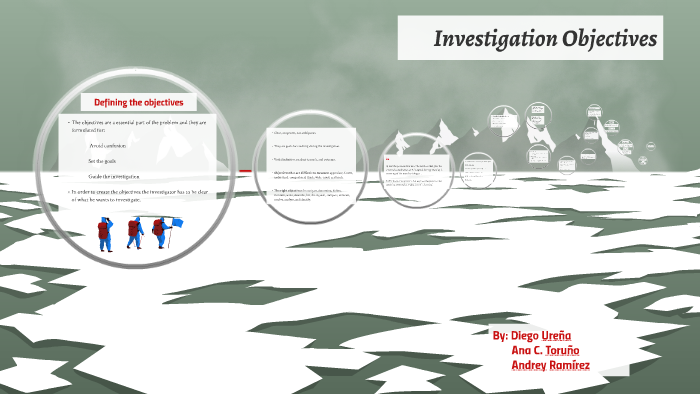 Investigation Objectives by Ana Reyes on Prezi