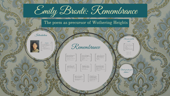 Emily Bronte Remembrance Poem Analysis | Sitedoct.org
