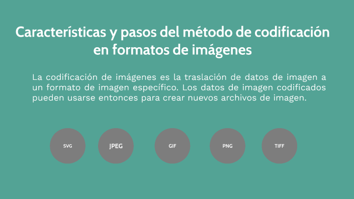 Características y pasos del método de codificación de formatos de ...