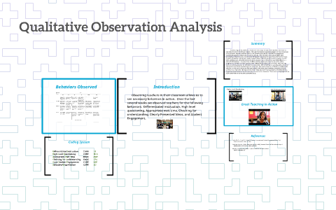 Qualitative Observation Analysis by on Prezi