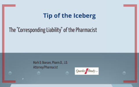 The "Corresponding Liability" of the Pharmacist by Mark Boesen, Pharm.D ...