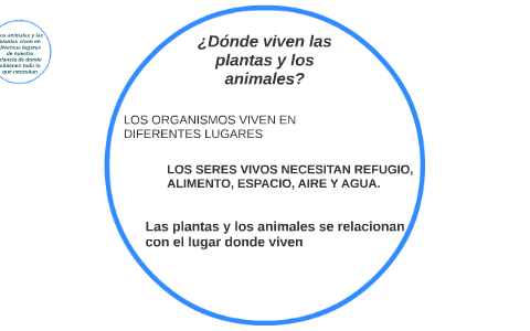 ¿Dónde viven las plantas y los animales? by Fabiola Cecilia Opazo ...