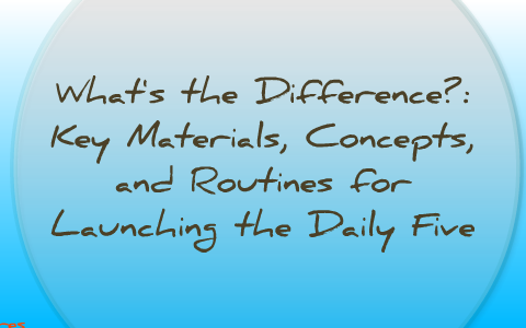 The Daily 5: Launch by Ernest Ta on Prezi