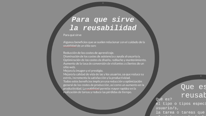 Para que sirve la reusabilidad by Erick Decigaa on Prezi