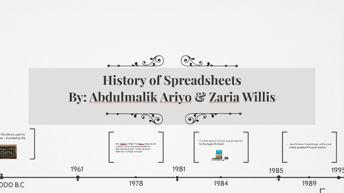 History of Spreadsheets by on Prezi