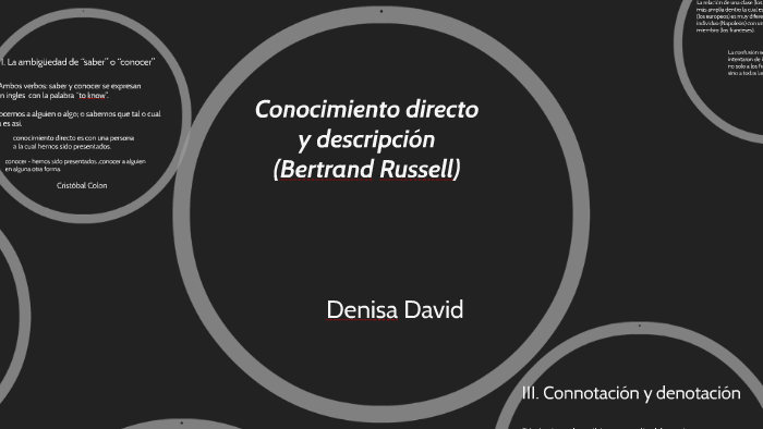 Conocimiento directo y descripció by David Denisa on Prezi