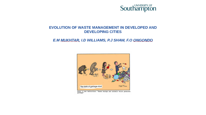 EVOLUTION OF WASTE MANAGEMENT IN DEVELOPED AND DEVELOPING CI by erni ...