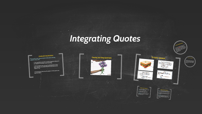 Integrating Quotes by on Prezi