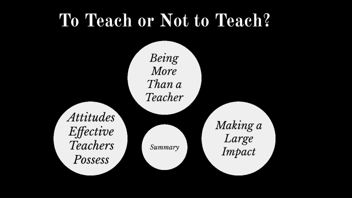 To Teach or Not to Teach? by Alex Rood on Prezi