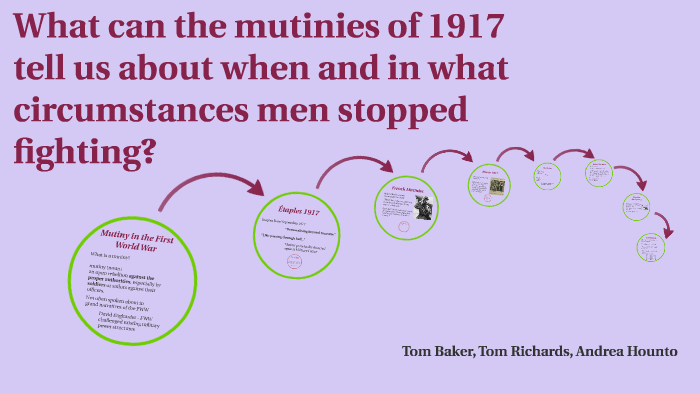 What can the mutinies of 1917 tell us about when and in what by Tom ...