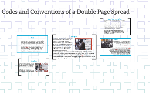 Codes and Conventions of a double page spread by Matt Wilkinson on Prezi