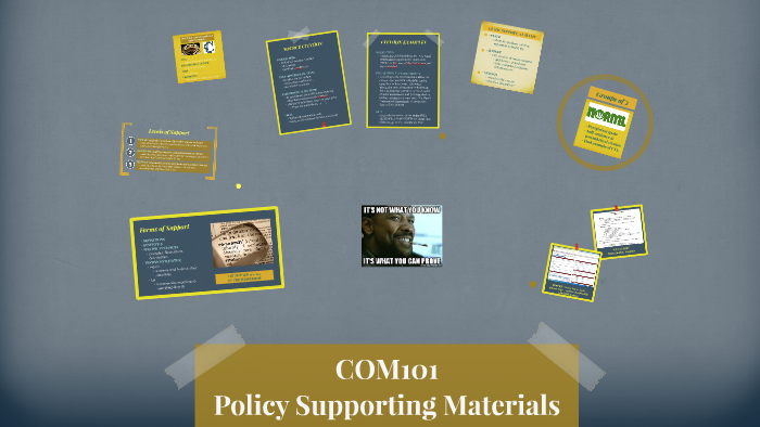 COM101 Policy Supporting Materials by Jenn Supple