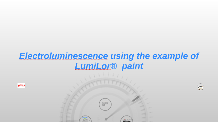 Electroluminescence using the example of LumiLor® paint by Mark ...