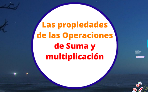 Propiedades de las operaciones de suma y multiplicación. by Angelica ...