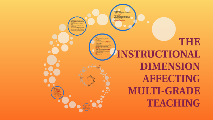 THE INSTRUCTIONAL DIMENSION AFFECTING MULTI-GRADE TEACHING by klea ...