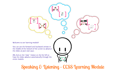 Speaking & Listening - CCSS Learning Module by Liz Mackowick on Prezi