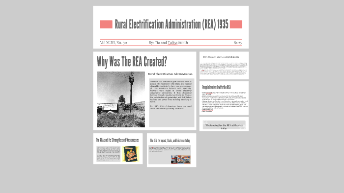 Rural Electrification Administration (REA) 1935 by TiAunna smith on Prezi