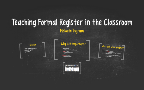 Teaching Formal Register in the Classroom by Melanie Ingram on Prezi