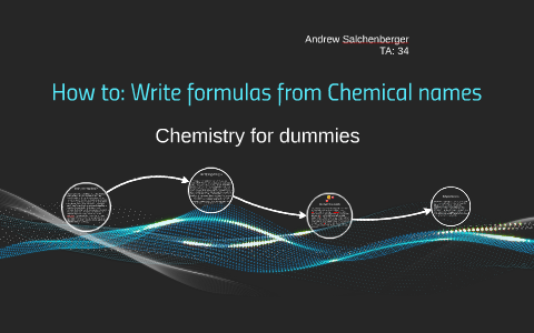 How to: Write formulas from Chemical names by Andrew Salchenberger on Prezi