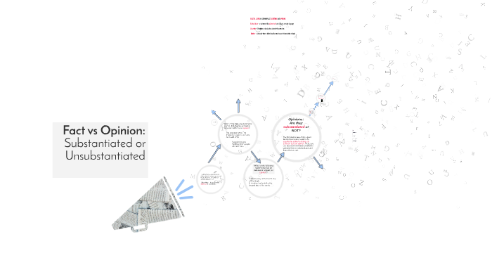 Fact vs Opinion: Substantiated or Unsubstantiated by George Leos on Prezi