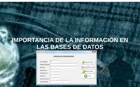 IMPORTANCIA DE LA INFORMACION EN LAS BASES DE DATOS by Andrés Velandia