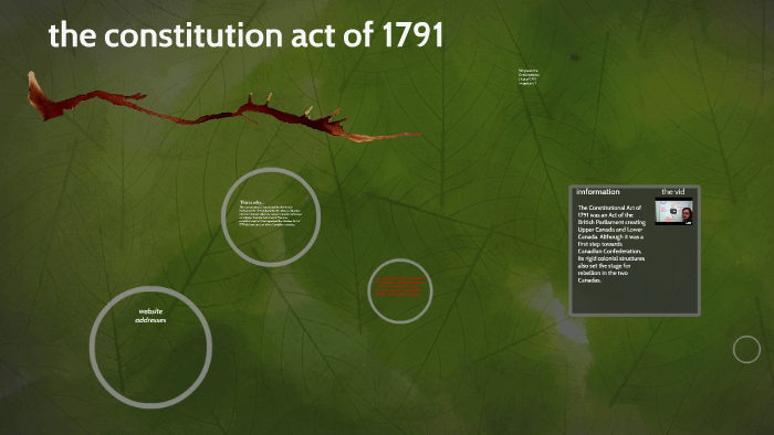The constitutional act of 1791 by ryan ferguson on Prezi