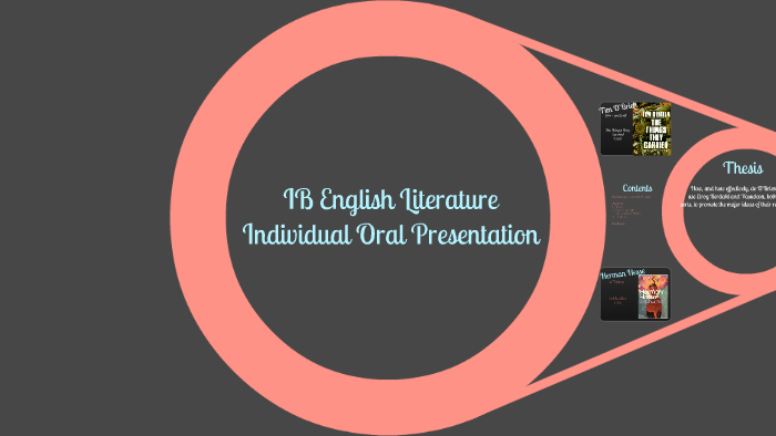 IB English Literature - Individual Oral Presentation by Catarina ...